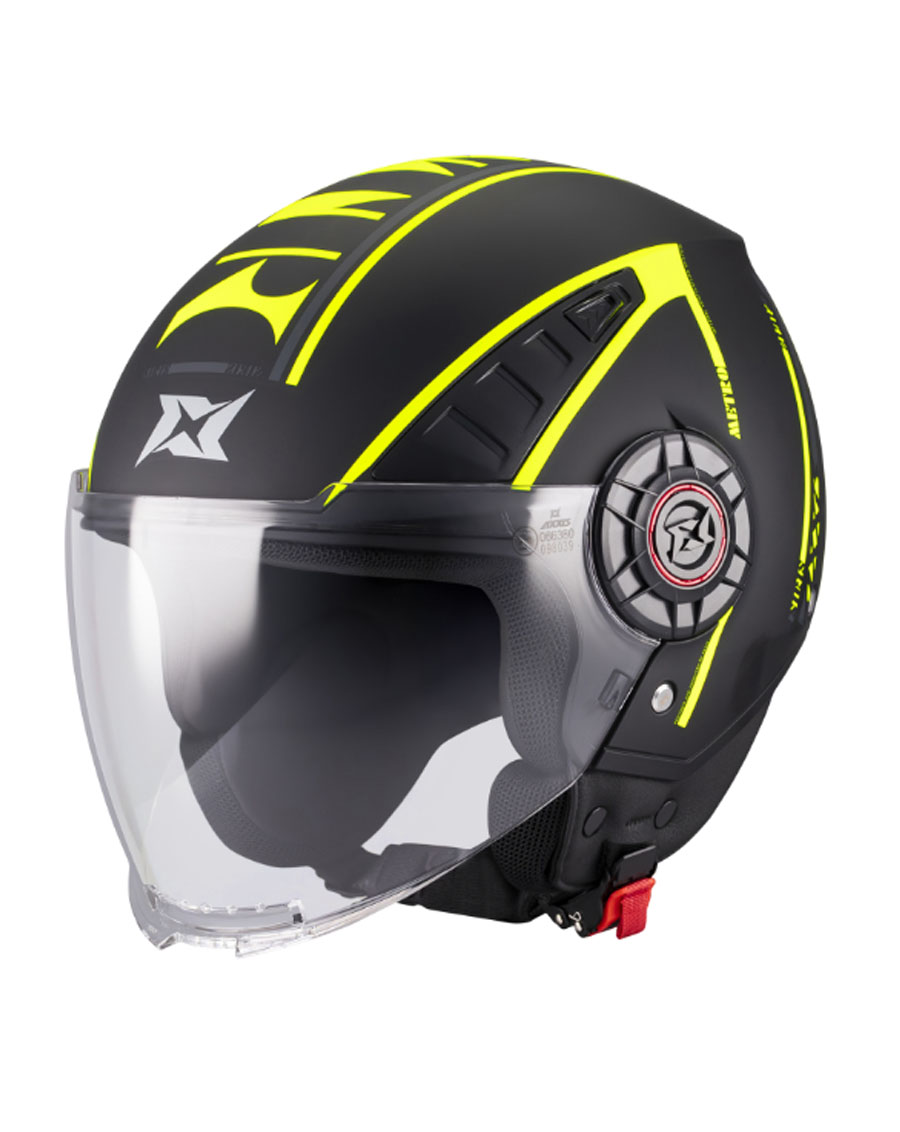 AXXIS jet kaciga Metro S Siris B13 fluo mat
