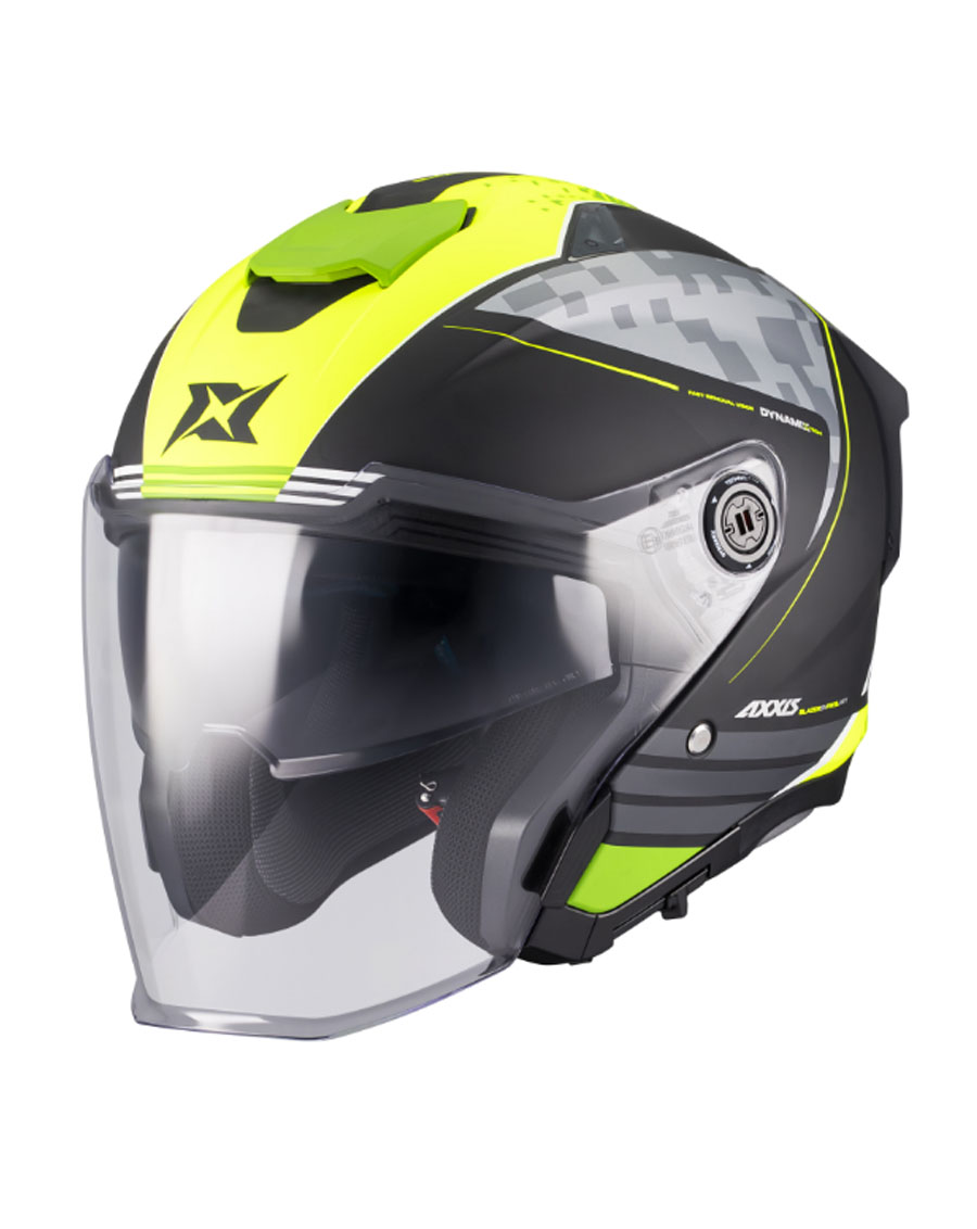Axxis jet kaciga Blazer Pixelart B3 fluo mat