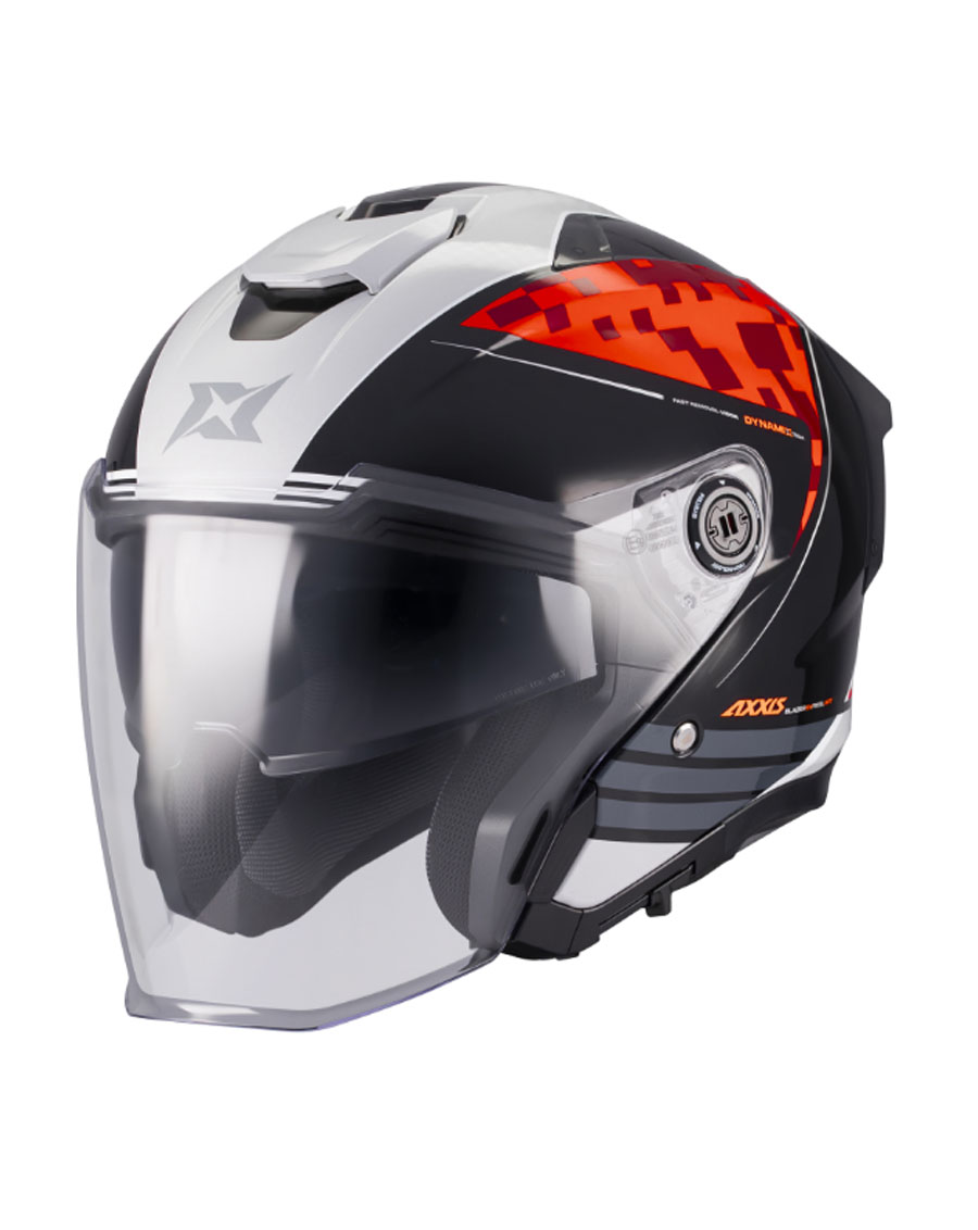 Axxis jet kaciga Blazer Pixelart B15 crvena