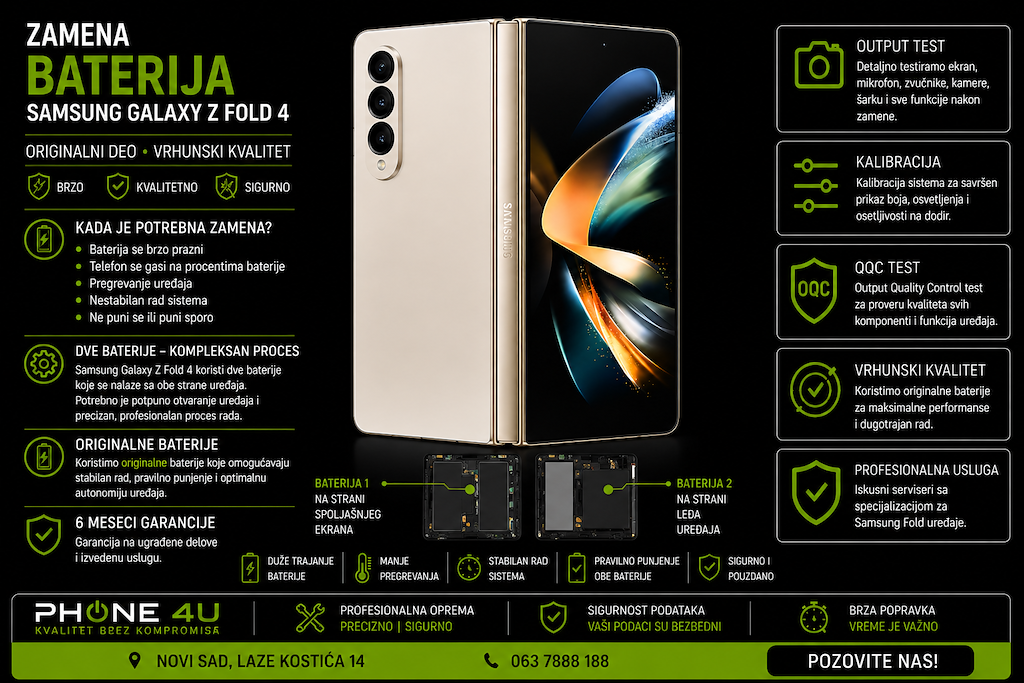 Zamena baterija Samsung Galaxy Z Fold 4 | Phone4U