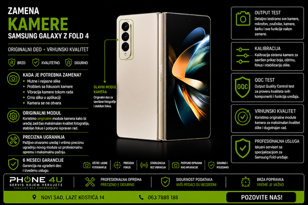 Zamena kamere Samsung Galaxy Z Fold 4 | Phone4
