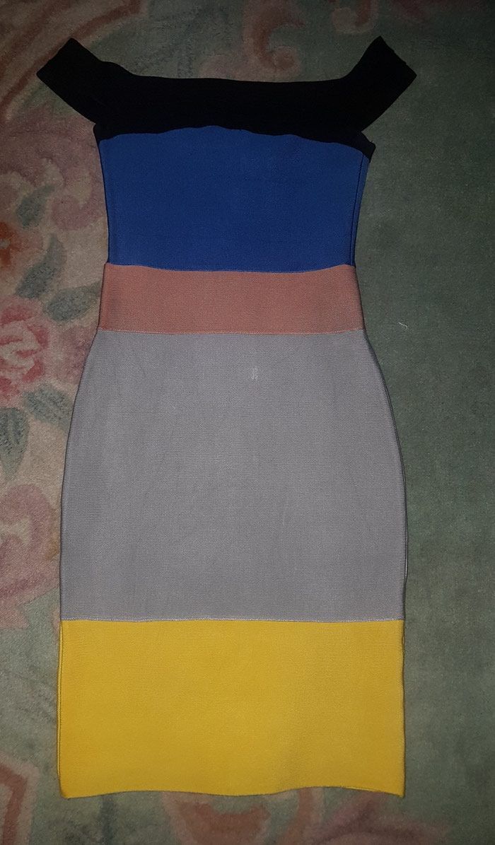 Herve Leger model haljina. Kvalitet za 10++. Uska, uz telo, sarena