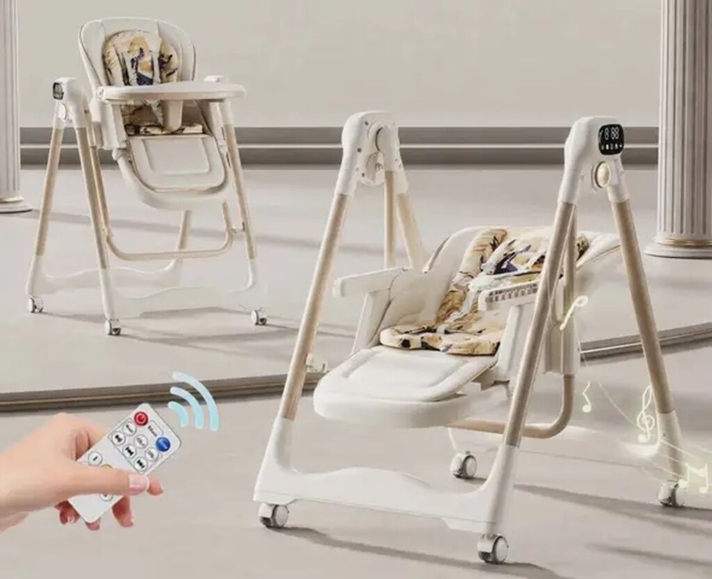 Multifunkcionalna 4‑u‑1 električna stolica za bebe – ljuljaška