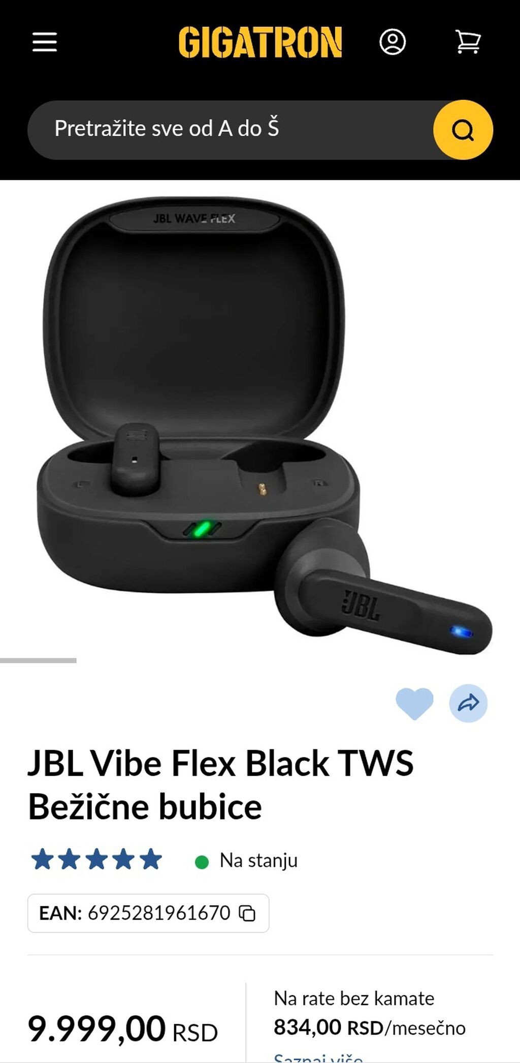 "JBL Vibe Flex bele boje TWS bežične bubice-Harman Kardon®. - JBL