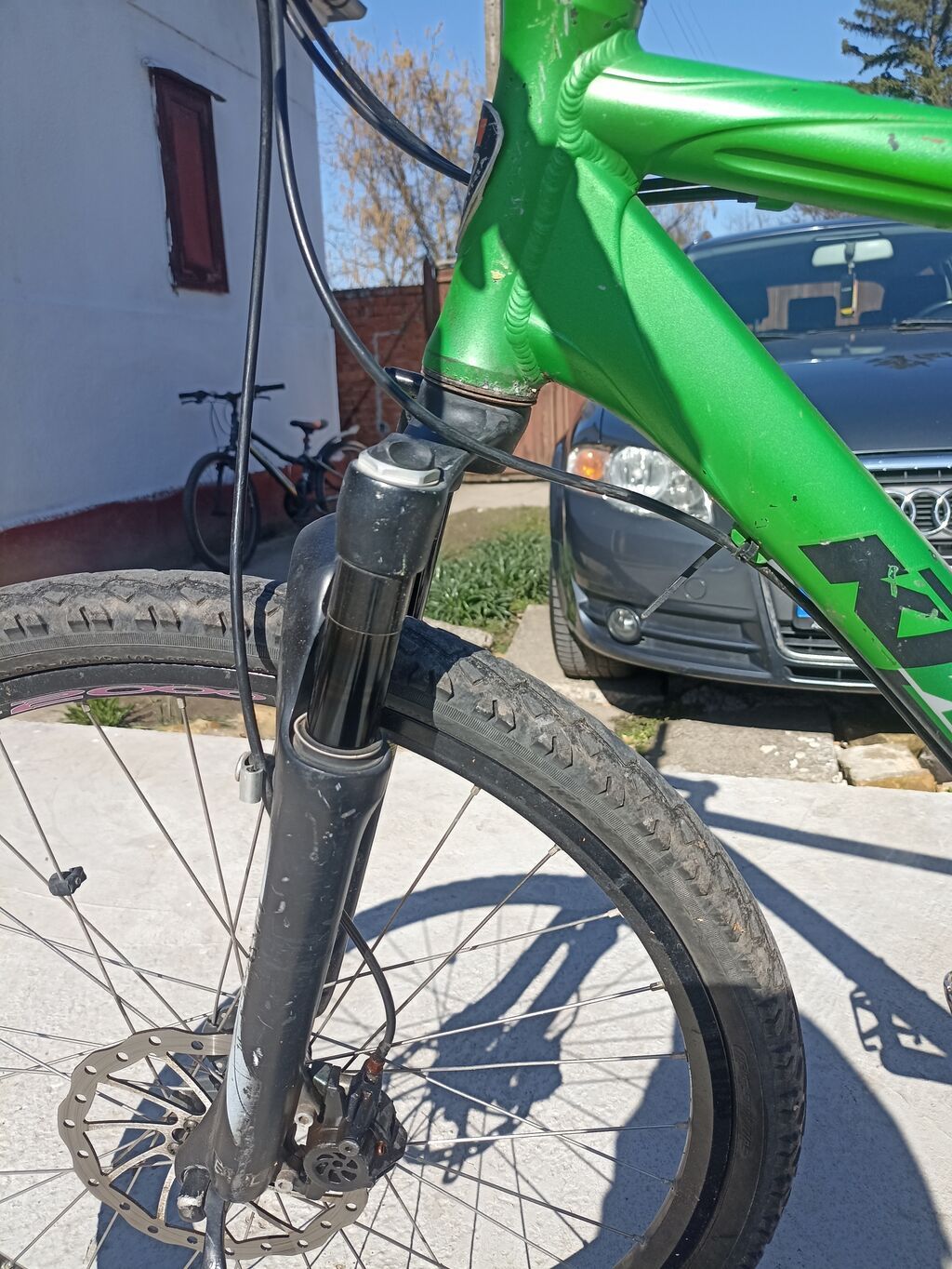 Planinski bicikl 26" - Ram od aluminijuma, zavareni spojevi, zelena