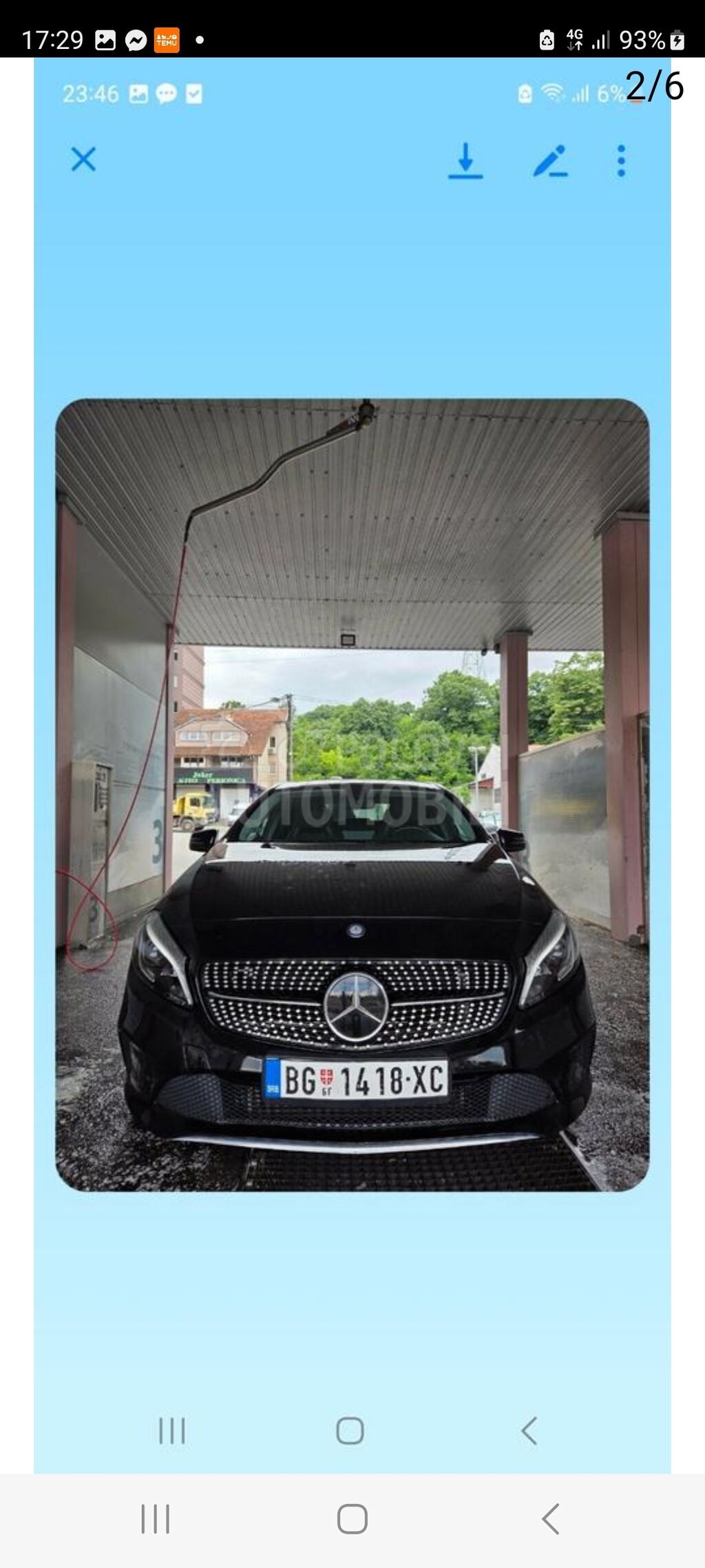 Mercedes‑Benz A‑Class, crna spoljašnjost i crna unutrašnjost sa