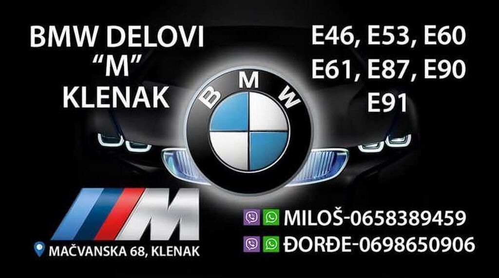 SVI DELOVI ZA E87,E46,E60 ZA BMW SERIJA 1, SERIJA 3, COMPACT . OD