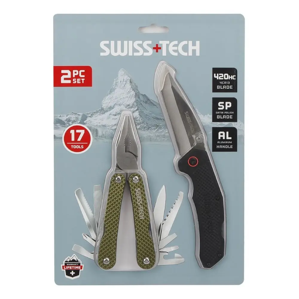 SWISSTECH MULTI ALAT SET 2U1 | NOŽ I MULTITOOL SET