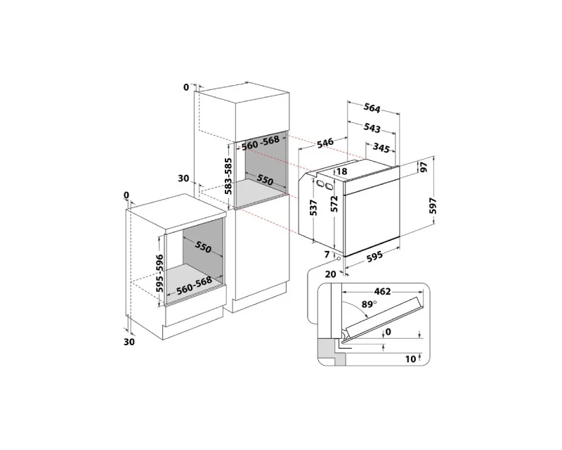 WHIRLPOOL WOI5S8HM1SBA ugradna rerna