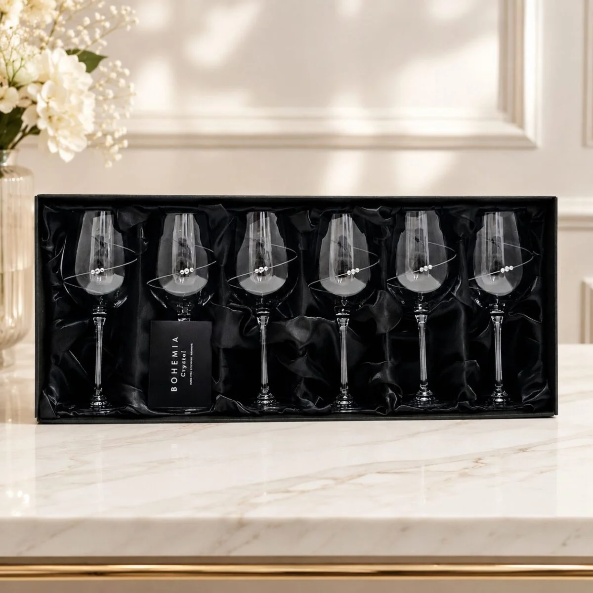 Čaše za vino Swarovski Limosa – set 6 čaša