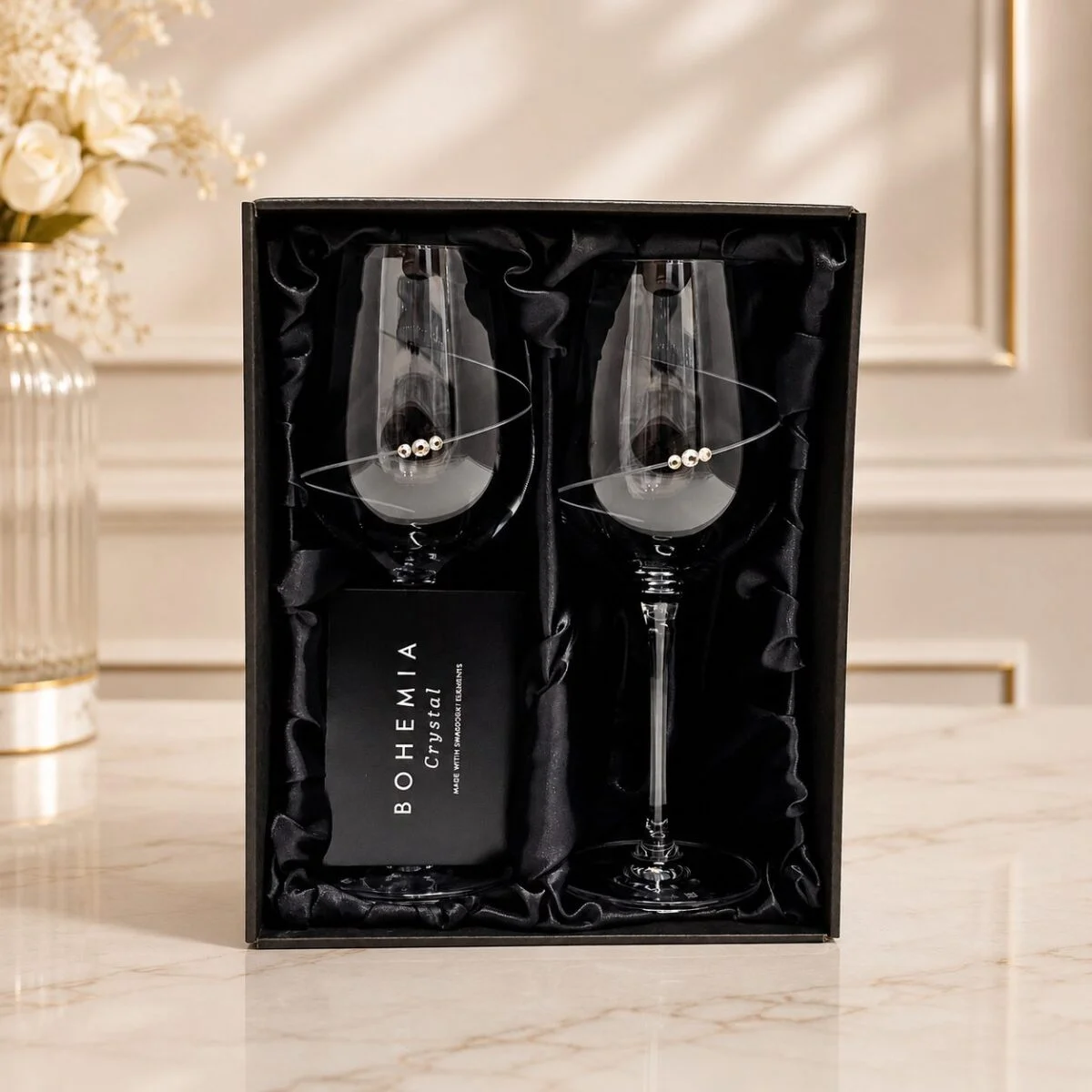 Čaše za vino Swarovski Limosa – set dve čaše
