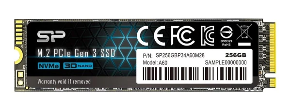 SSD m.2 Silicon Power A60 Gen 3 256GB, SP256GBP34A60M28