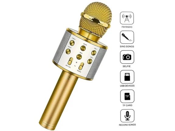 Bluetooth mikrofon zlatni