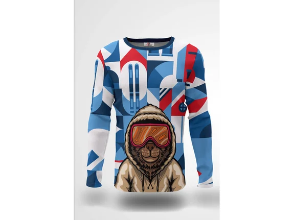 Proonly Dukserica sa motivom skijanja, premium kvalitet, unisex kroj pogodna za svakodnevno nošenje