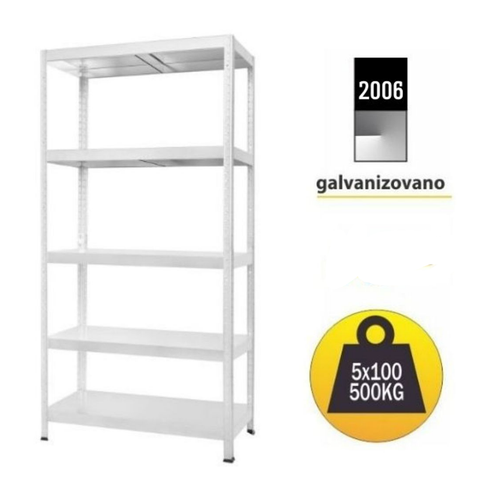 Polica Metal-metal 180x90x40cm 5x130kg