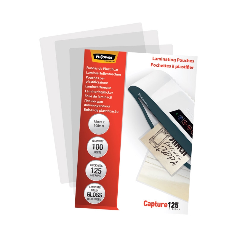 Folija Za Plastificiranje 125my 75x105mm Sjajna Pk100 Fellowes 5306901