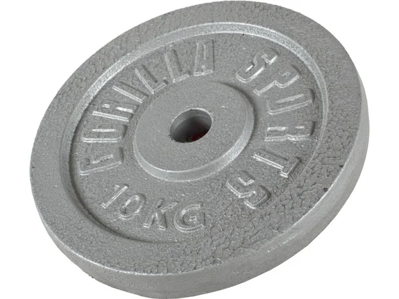GORILLA SPORTS Teg od livenog gvožđa (10 kg / Srebrni)