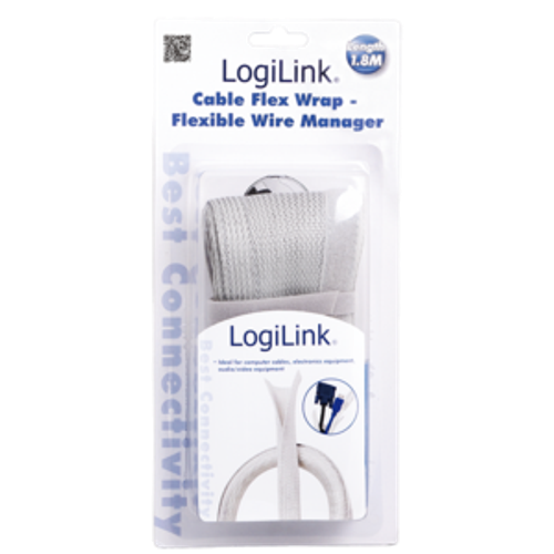 LogiLink fleksibilni držač kablova 1.8m sivi