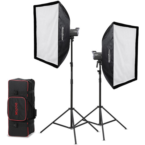 Godox Litemons LA150D Daylight LED K2 2-Light Kit sa Stativima i Softboksevima