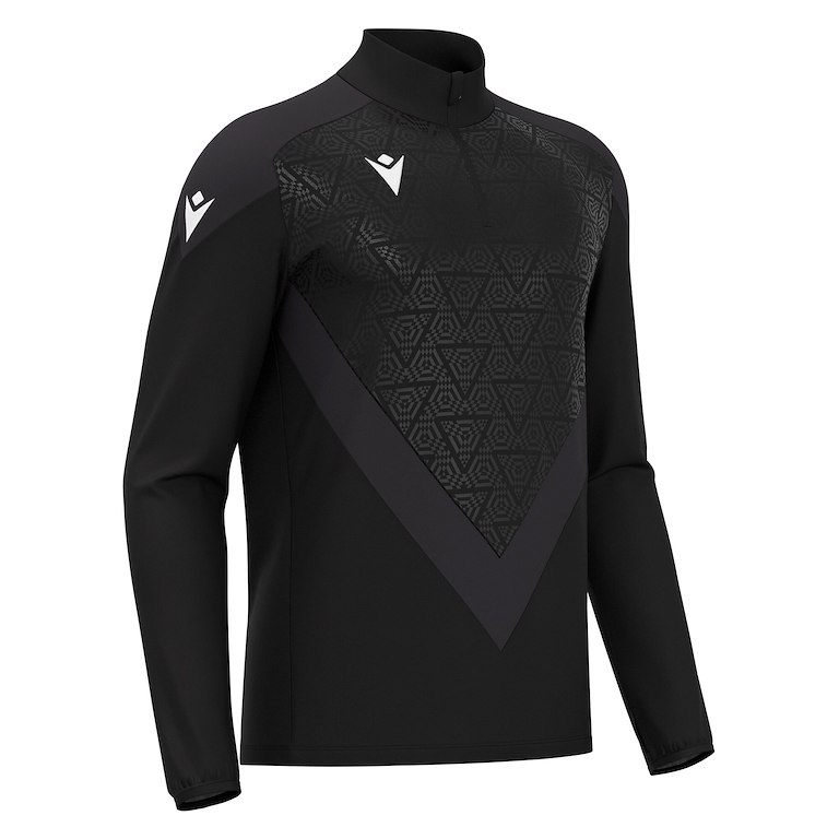 YARUGA 1/4 ZIP TOP BLK/DGRY ,S