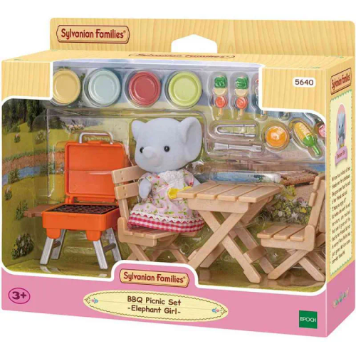 Sylvanian BBQ Piknik Set -Elephant Girl-
