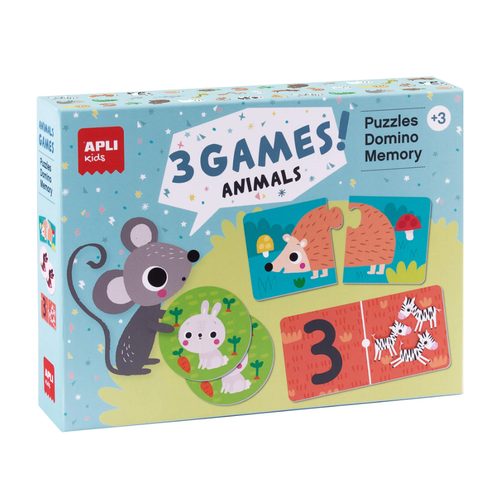APLI kids Puzzle, domine i memorije - životinje