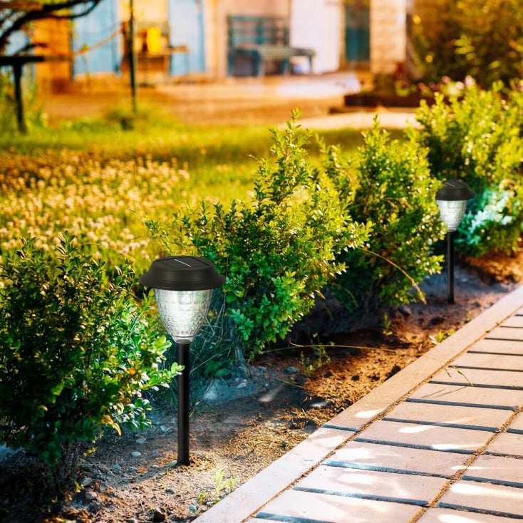 Solarna RGB+toplo bela baštenska lampa - 6 kom.