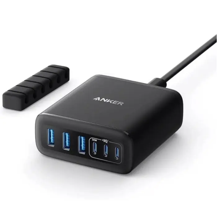 Anker KUĆNI PUNJAČ 112W 6 portova GaN B2B Black (A2154G11)