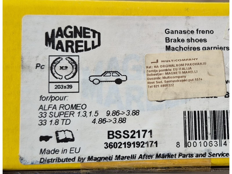 MAGNETI MARELLI Pakne 360219192171 Alfa BSS2171