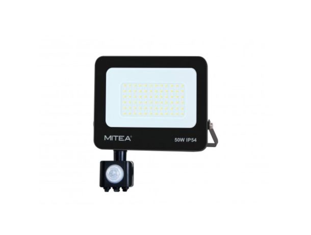 M490050-RLS-C6 6500K SMD ECO LED reflektor sa senzorom 50W CRNI IP54 Mitea Lighting