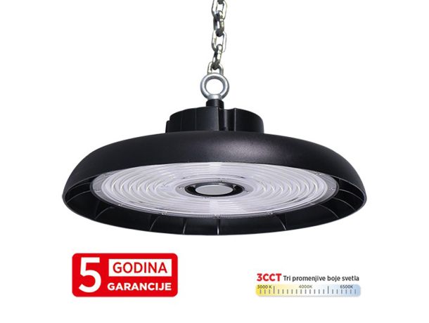 M460200-C5 200W CCT LED UFO svetiljka 3000~6500K IP65 CRNA 5Y Mitea Lighting