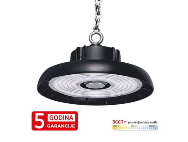 M460100-C5 100W CCT LED UFO svetiljka 3000~6500K IP65 CRNA 5Y Mitea Lighting
