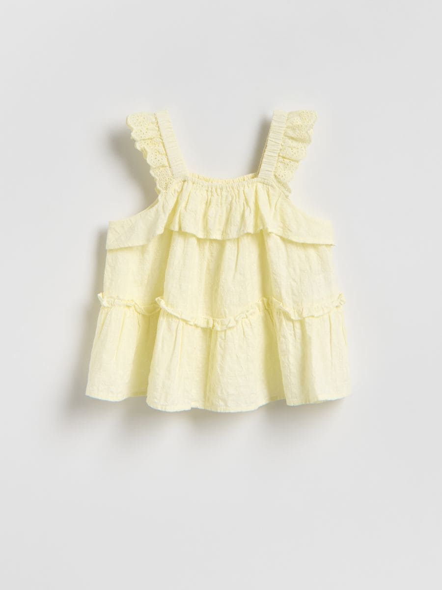Bluza na bretele sa viskozom