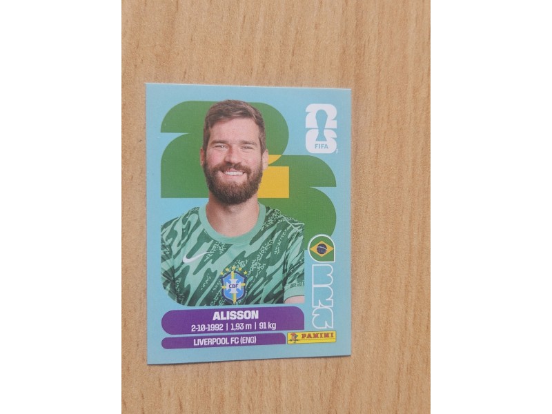 World Cup Panini 2026 sličica broj BRA 2