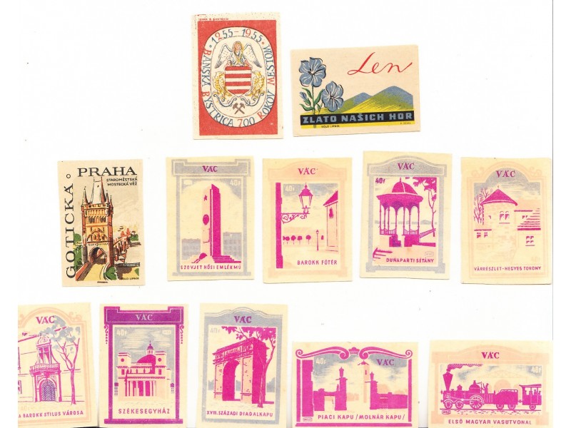 ČEŠKA , ETIKETE ZA ŠIBICE 1960th