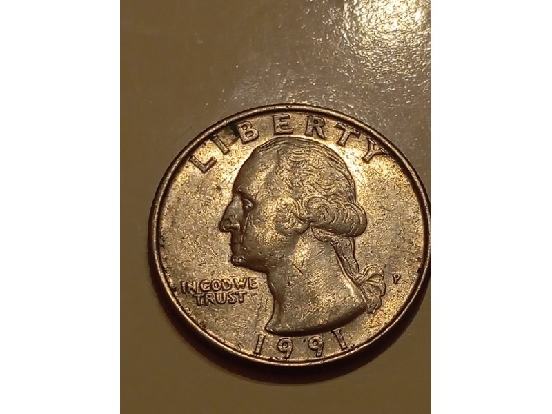 Quarter dollar 1991g. P