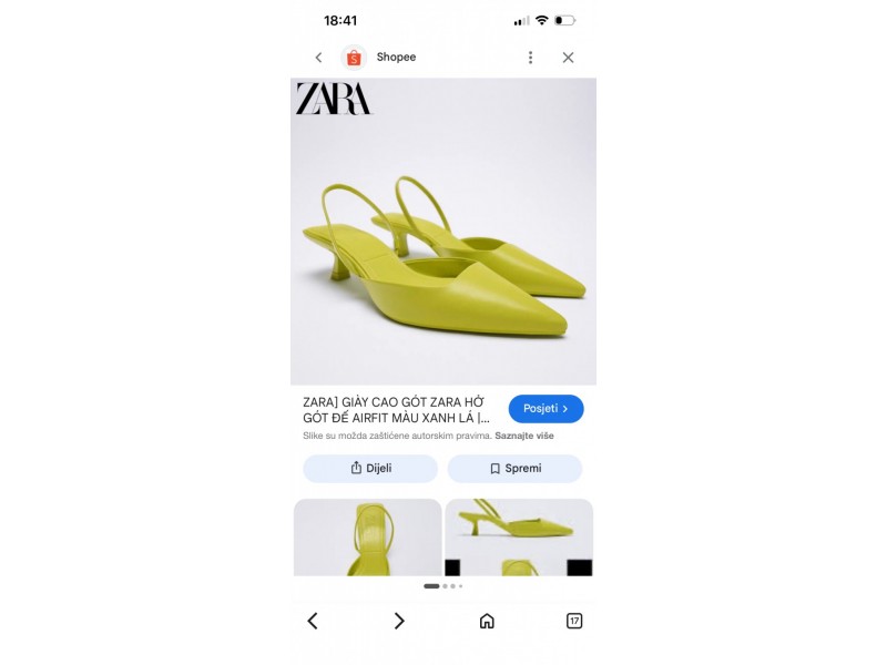 ZARA lime salonke sa kuten petom