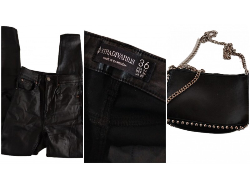 STRADIVARIUS KOMLET-PANTALONE I TORBICA-XS -S