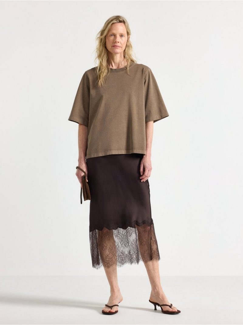 Suknja – Midi skirt in satin