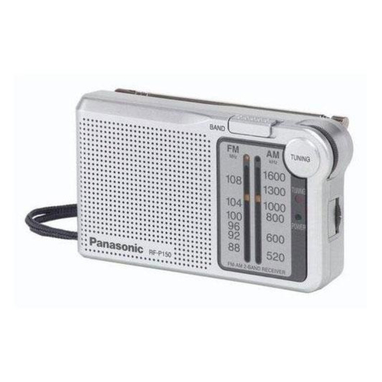 Tranzistor Panasonic RF-P150DEG-S, 150mW, FM/AM Tjuner, 3,5mm izlaz za slušalice, Srebrna boja