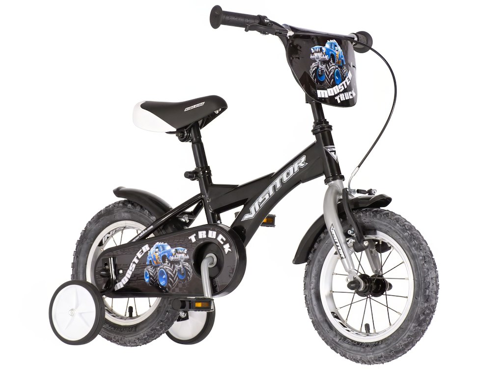 BICIKL KIDS VISITOR TRUCK 12″ 7″ V-BRAKE KONTRA 95-115CM (12″) CRNO SIVI