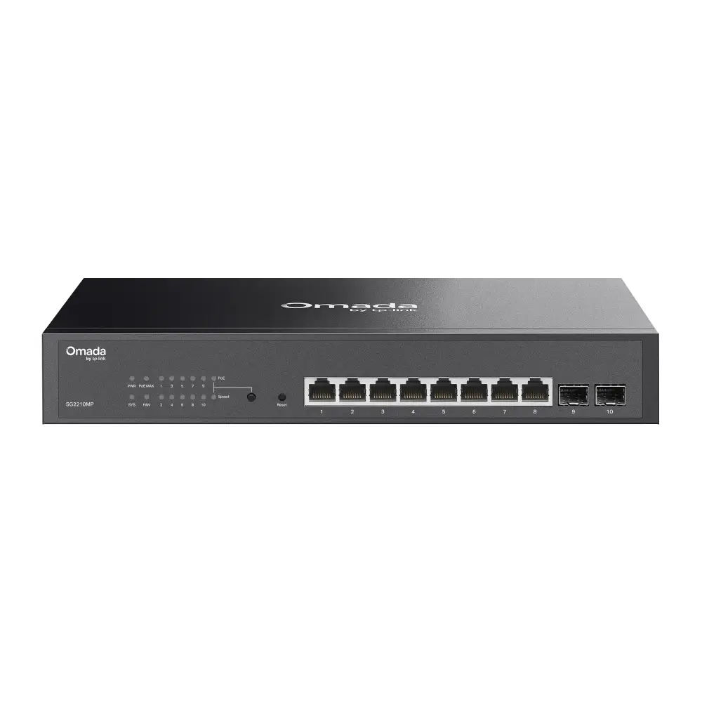 TP-Link Omada Access 10-Port Gigabit Switch with 8-Port PoE+ SG2210MP(UN)