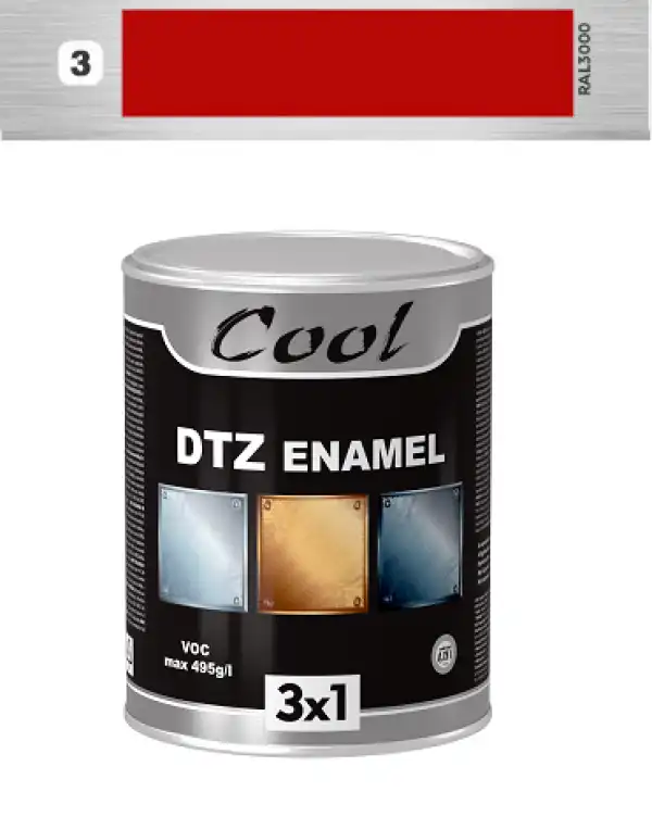 COOL-3X1 DTZ 0.75 - 03-CRVENI, RAL3000