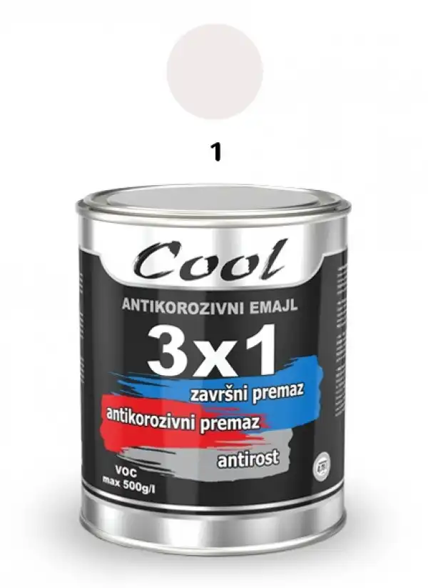 COOL-3X1 EMAJL 0.75-01 BELI, RAL9010