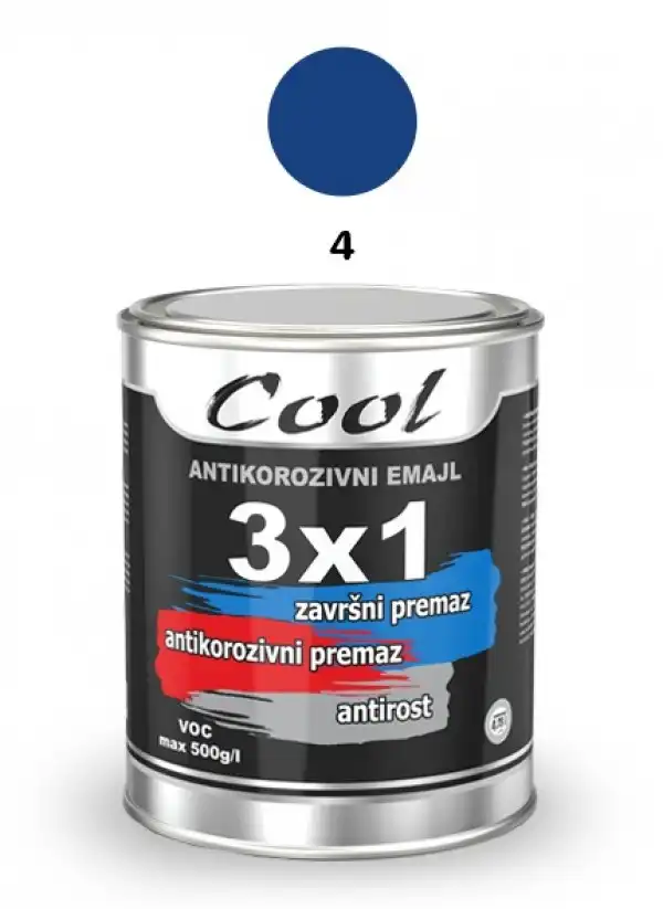 COOL-3X1 EMAJL 0.75-04 PLAVI, RAL5010