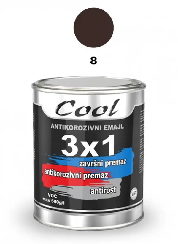 COOL-3X1 EMAJL 0.75-08 T.BRAON, RAL8017