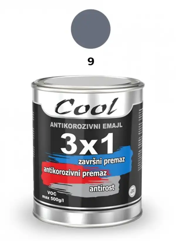 COOL-3X1 EMAJL 0.75-09 SIVI, RAL7000