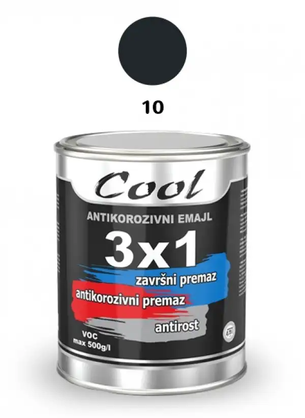 COOL-3X1 EMAJL 0.75-10 CRNI, RAL9005