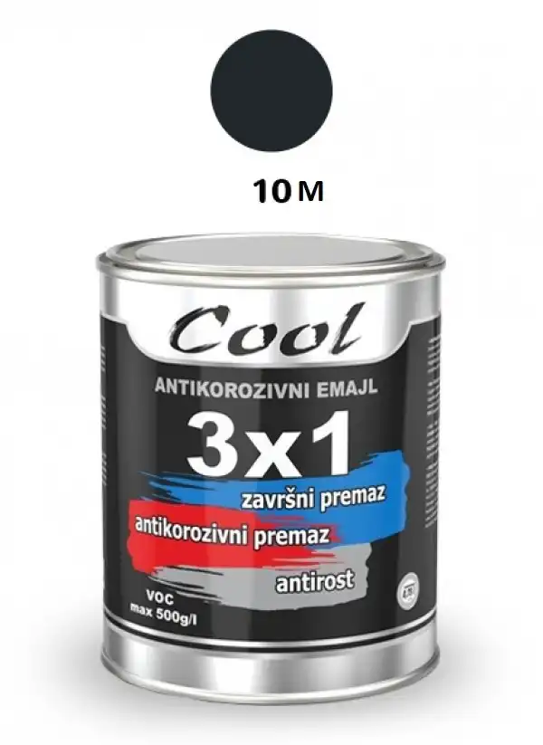 COOL-3X1 EMAJL 0.75-10M CRNI MAT, RAL9005