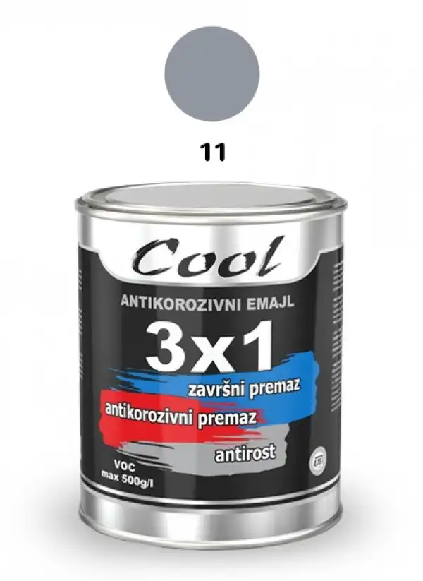 COOL-3X1 EMAJL 0.75-11 SREBRNI, RAL9006
